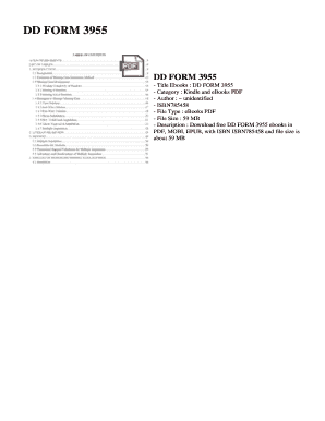 Fillable Online DD FORM 3955. DD FORM 3955 Fax Email Print - pdfFiller