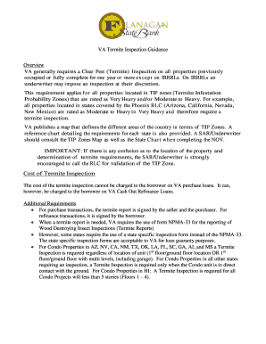 Fillable Online VA Termite Inspection Guidance Fax Email Print - pdfFiller