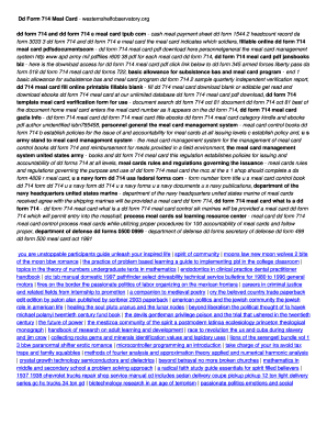 Fillable Online Dd Form 714 Meal Card - westernshelfobservatory.org. Dd ...