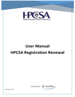 Fillable Online HPCSA Registration Renewal Fax Email Print - pdfFiller