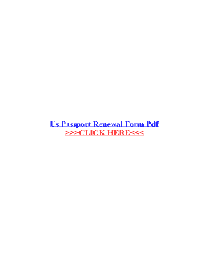 Fillable Online Us Passport Renewal Form Pdf Fax Email Print - pdfFiller