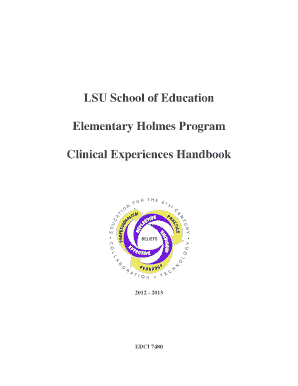 Fillable Online LSU Elementary Handbook - PBworks Fax Email Print - pdfFiller