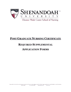Fillable Online POST GRADUATE NURSING CERTIFICATE Fax Email Print ...