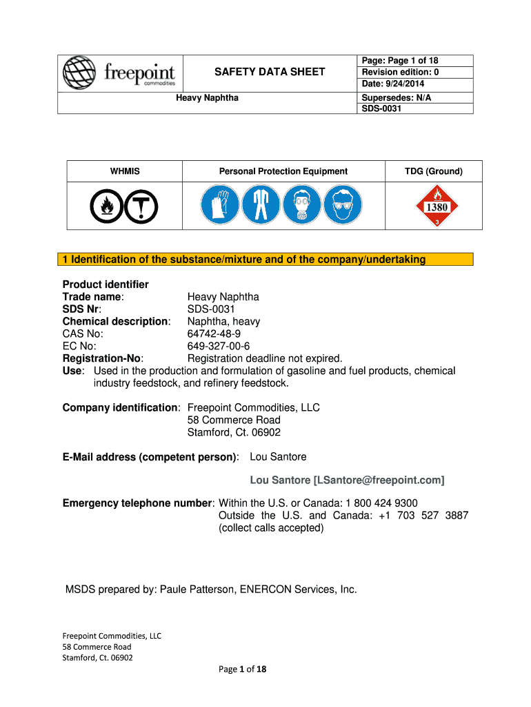 Fillable Online Heavy Naphtha Fax Email Print - pdfFiller