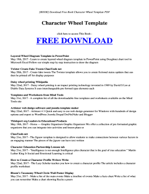 Character Wheel Template - Fill Online, Printable, Fillable, Blank ...