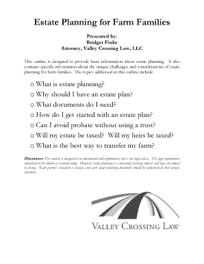 Fillable Online Estate Planning for Farm Families - For Your Information Fax Email Print - pdfFiller
