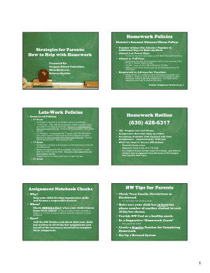 Fillable Online Homework Policies Late-Work Policies Homework Hotline ...