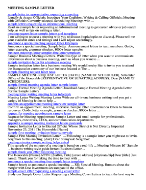 Fillable Online meeting sample letter. Download Free meeting sample ...