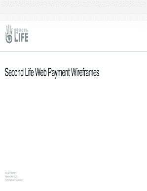 Fillable Online Second Life Web Payment Wireframes Fax Email Print ...