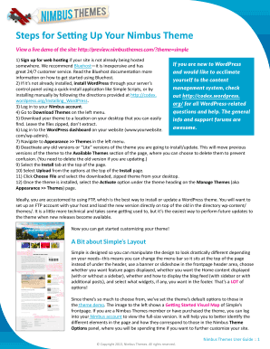 Fillable Online Steps for Setting Up Your Nimbus Theme Fax Email Print ...