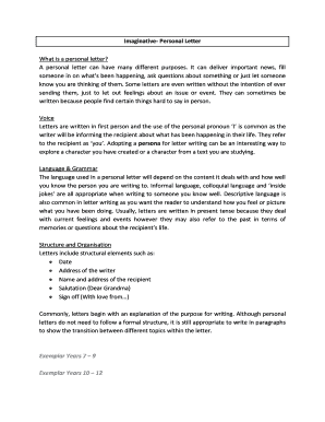 Fillable Online Imaginative- Personal Letter Fax Email Print - pdfFiller