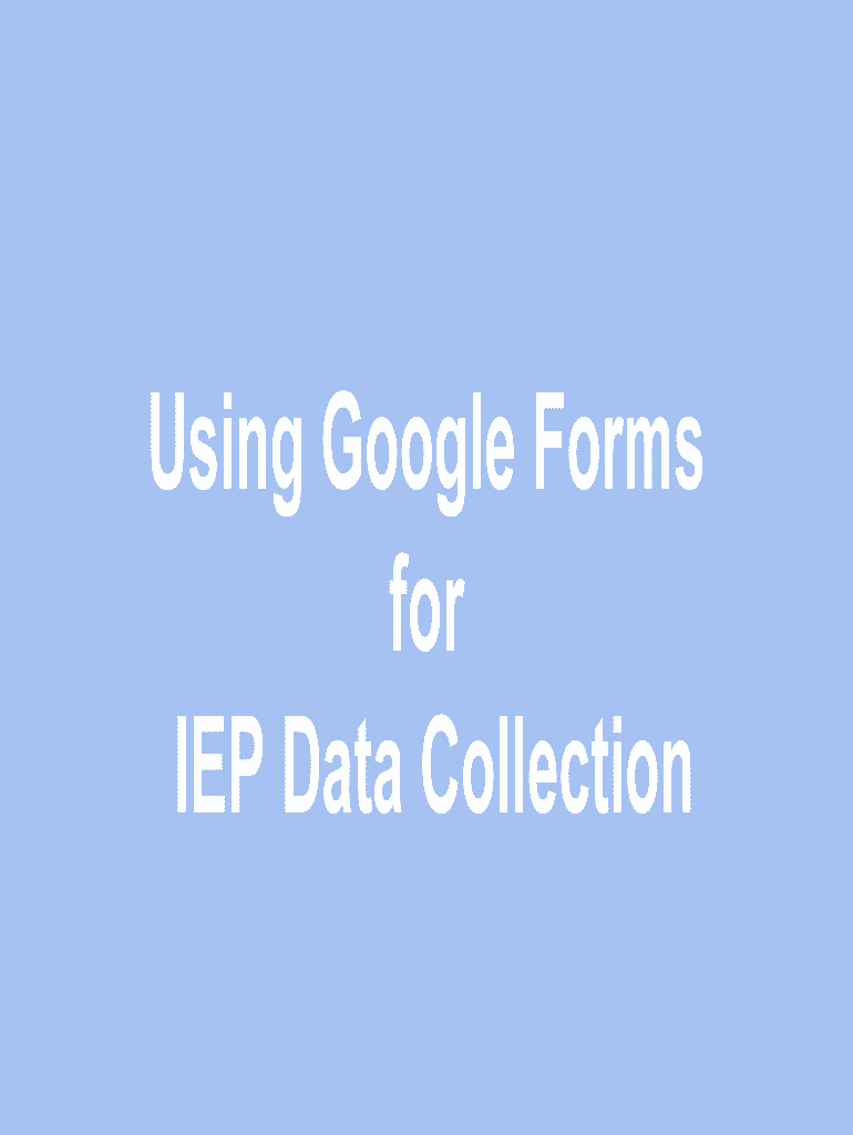 Fillable Online IEP Data Collection Fax Email Print - pdfFiller