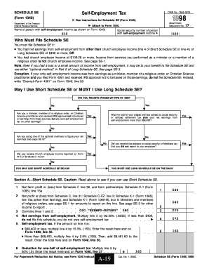 Fillable Online You must file Schedule SE if: Fax Email Print - pdfFiller
