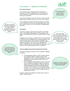 Fillable Online Tax points reference material Fax Email Print - pdfFiller