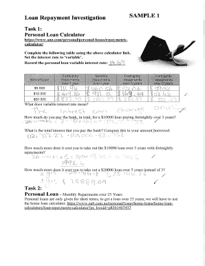 Fillable Online Loan Repayment Investigation Fax Email Print - pdfFiller