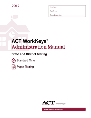 Fillable Online ACT WorkKeys State & District Standard Time ...