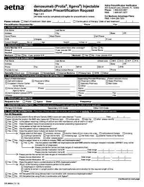 Fillable Online Prolia, Xgeva (denosumab) Injectable Medication ...