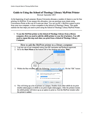 Fillable Online Guide to Using the School of Theology Library MyPrint ...