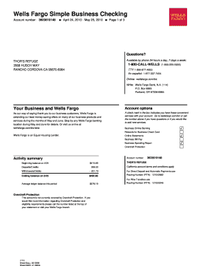Fillable Online Wells Fargo Simple Business Checking Fax Email Print ...