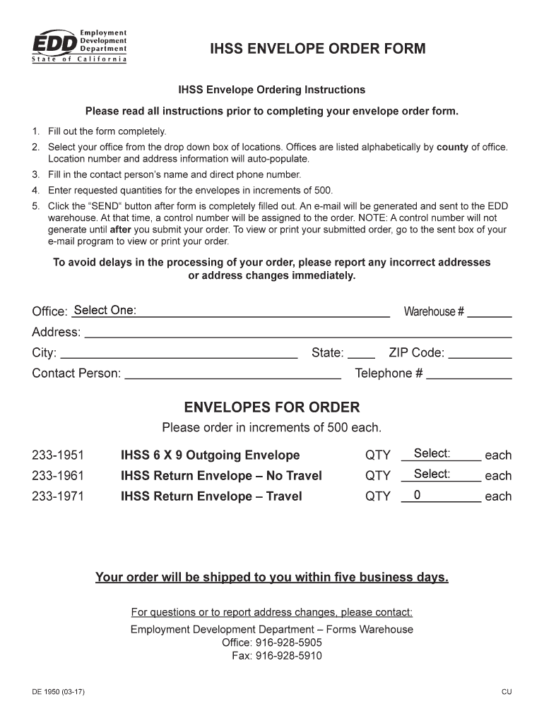 Fillable Online IHSS Envelope Ordering Instructions Fax Email Print - pdfFiller
