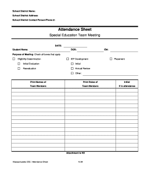 Fillable Online Attendance Sheet. Attendance Sheet Fax Email Print - pdfFiller
