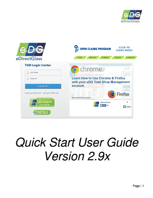 Fillable Online eDirectGlass TSM USA Edition Quick Start Guide. CDN TSM ...