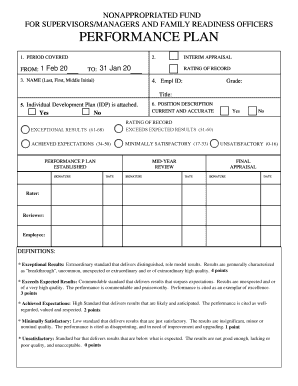 Fillable Online Performance Appraisal Form for Mgrs/Supervisors/FROs Fax Email Print - pdfFiller