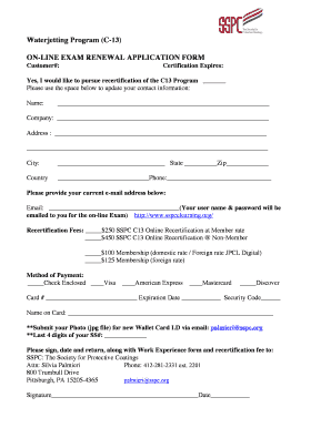 Fillable Online C13 ReCert APPLICATION FORM.doc Fax Email Print - pdfFiller
