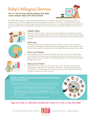 Fillable Online Rubys Bilingual Service Fax Email Print - pdfFiller