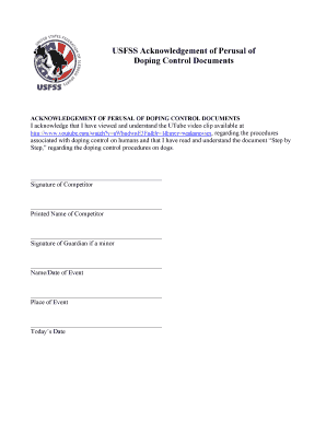 Fillable Online mushingusa Doping Control Documents USFSS ...