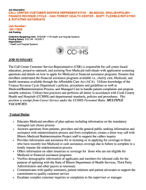 63+ Free Editable Customer Service Job Description Templates in MS Word ...