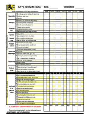 Fillable Online MEWP PRE-USE INSPECTION CHECKLIST Fax Email Print ...