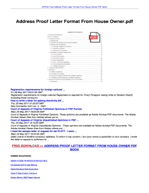Fillable Online Download Address Proof Letter Format From House Owner ...