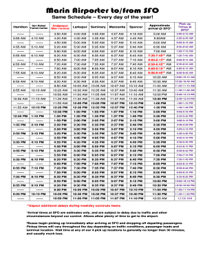 Marin Airporter Schedule - Fill Online, Printable, Fillable, Blank ...