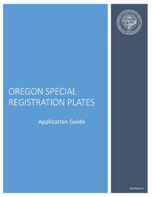 Fillable Online 735-7410. Oregon Special Registration Plates ...