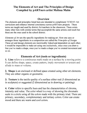 Fillable Online The Elements of Art and The Principles of Design.doc ...