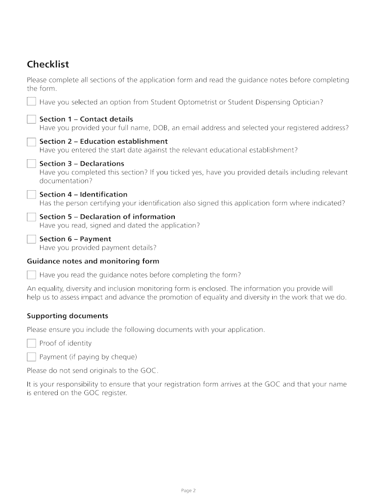 Fillable Online STUDENT REGISTRATION Application form - the General ...