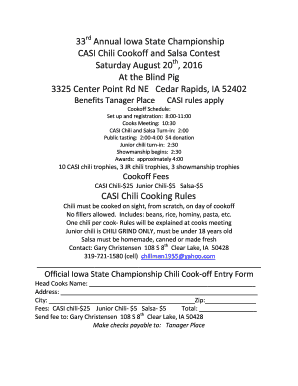 Fillable Online Benefits Tanager Place CASI rules apply Cookoff Fees ...