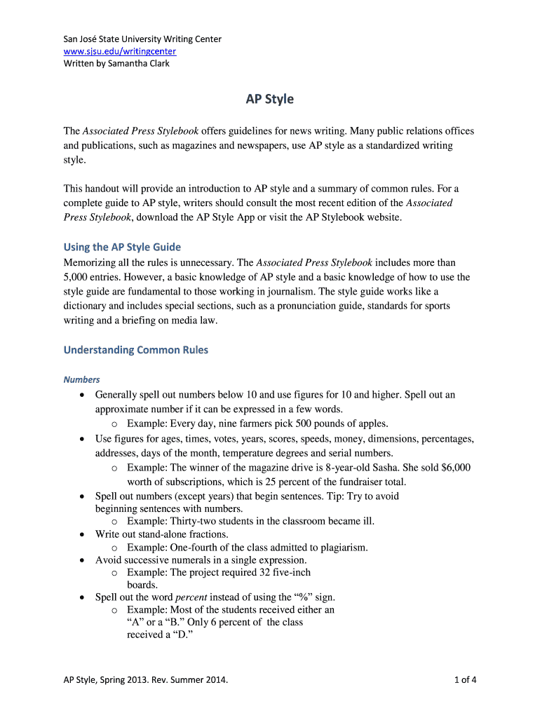 Fillable Online AP Style Fax Email Print - pdfFiller