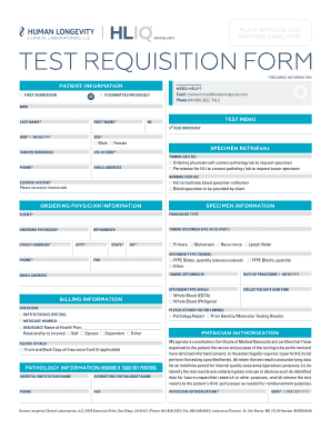 Clinical Laboratories Test Requisition Form - Fill Out, Sign & Share ...