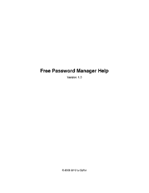 Fillable Online Free Password Manager Help Fax Email Print - pdfFiller