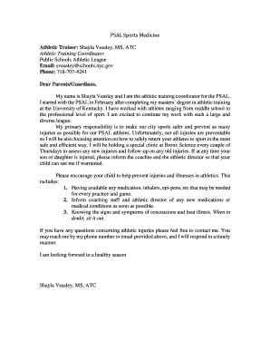 Fillable Online PSAL Sports Medicine Fax Email Print - pdfFiller