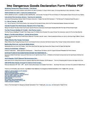 Fillable Online Imo Dangerous Goods Declaration Form Fillable PDF. Imo ...