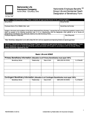 Fillable Online Nationwide Employee Benefits SM Fax Email Print - pdfFiller