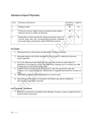 Fillable Online Advance Import Payment Fax Email Print - pdfFiller