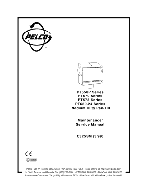Pelco PT550P Series PT570 Series PT573 Series PT680-24 Series Medium ...