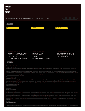 Fillable Online Funny apology letter generator Fax Email Print - pdfFiller