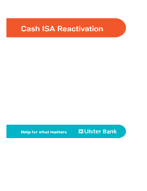 Fillable Online Cash ISA Reactivation Fax Email Print - pdfFiller