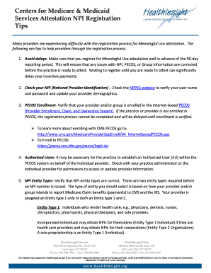 Fillable Online CMS Attestation Registration Tips. CMS Attestation ...