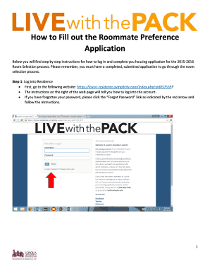 Fillable Online How to Fill out the Roommate Preference Fax Email Print ...